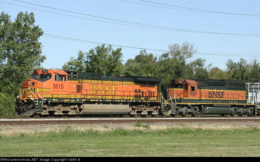 BNSF 5515 and 7031
